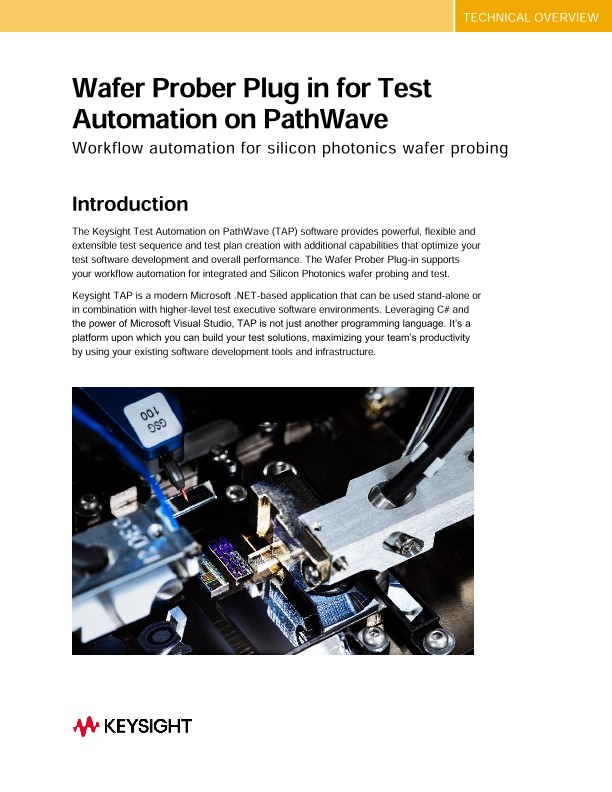 Wafer Prober Plug-in for Test Automation on PathWave PDF Asset Page ...