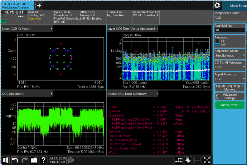 N9082C LTE / LTE-Advanced TDD Measurement Application, Multi-touch UI [已淘汰] - 是德科技Keysight