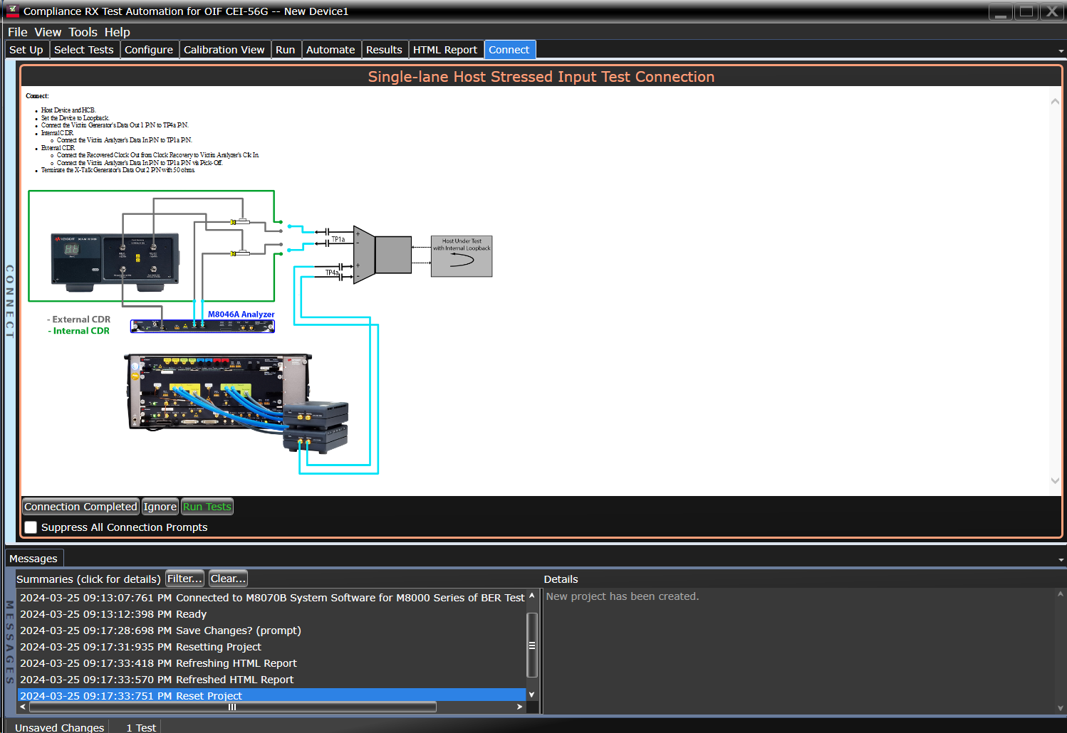 M809256CB Electrical Receiver Conformance Test Application for OIF-CEI ...