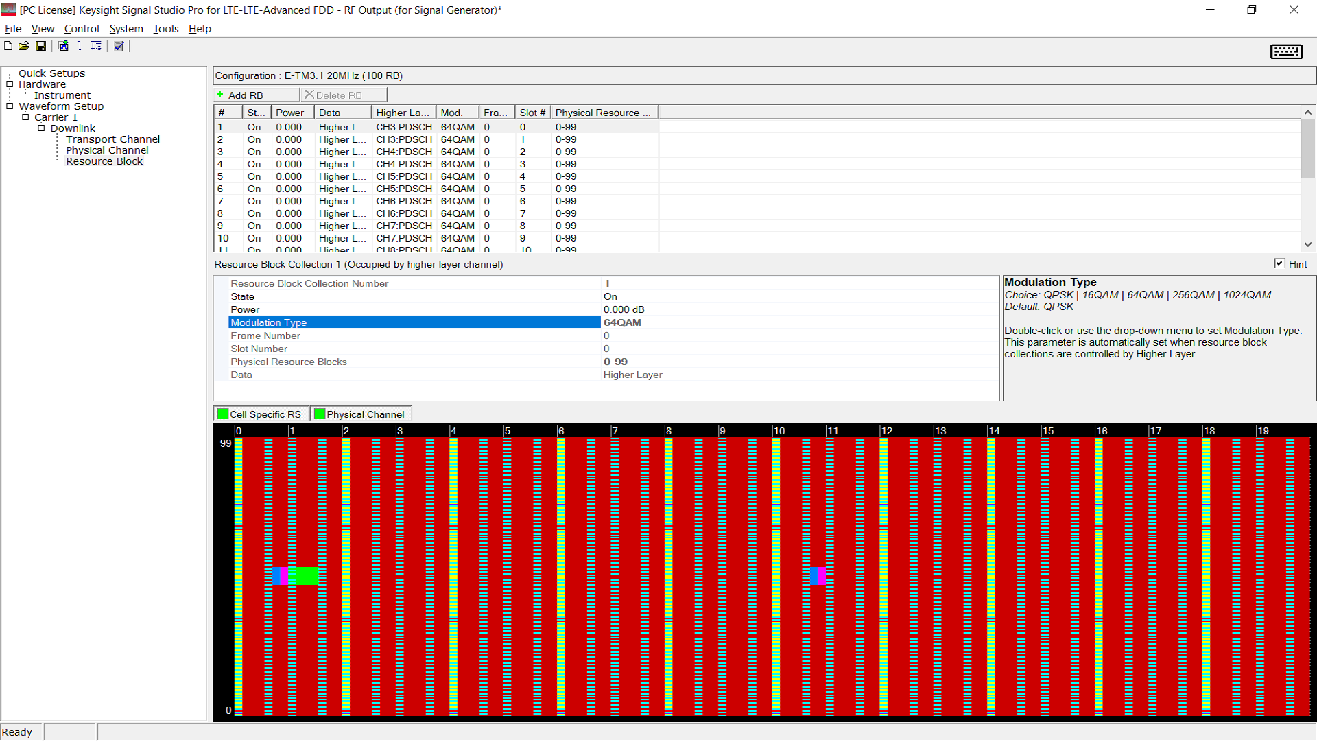 用于 LTE/LTE-Advanced/LTE-A Pro FDD 的 N7624EMBC PathWave 信号生成软件，包含波形回放功能 - 是德科技Keysight