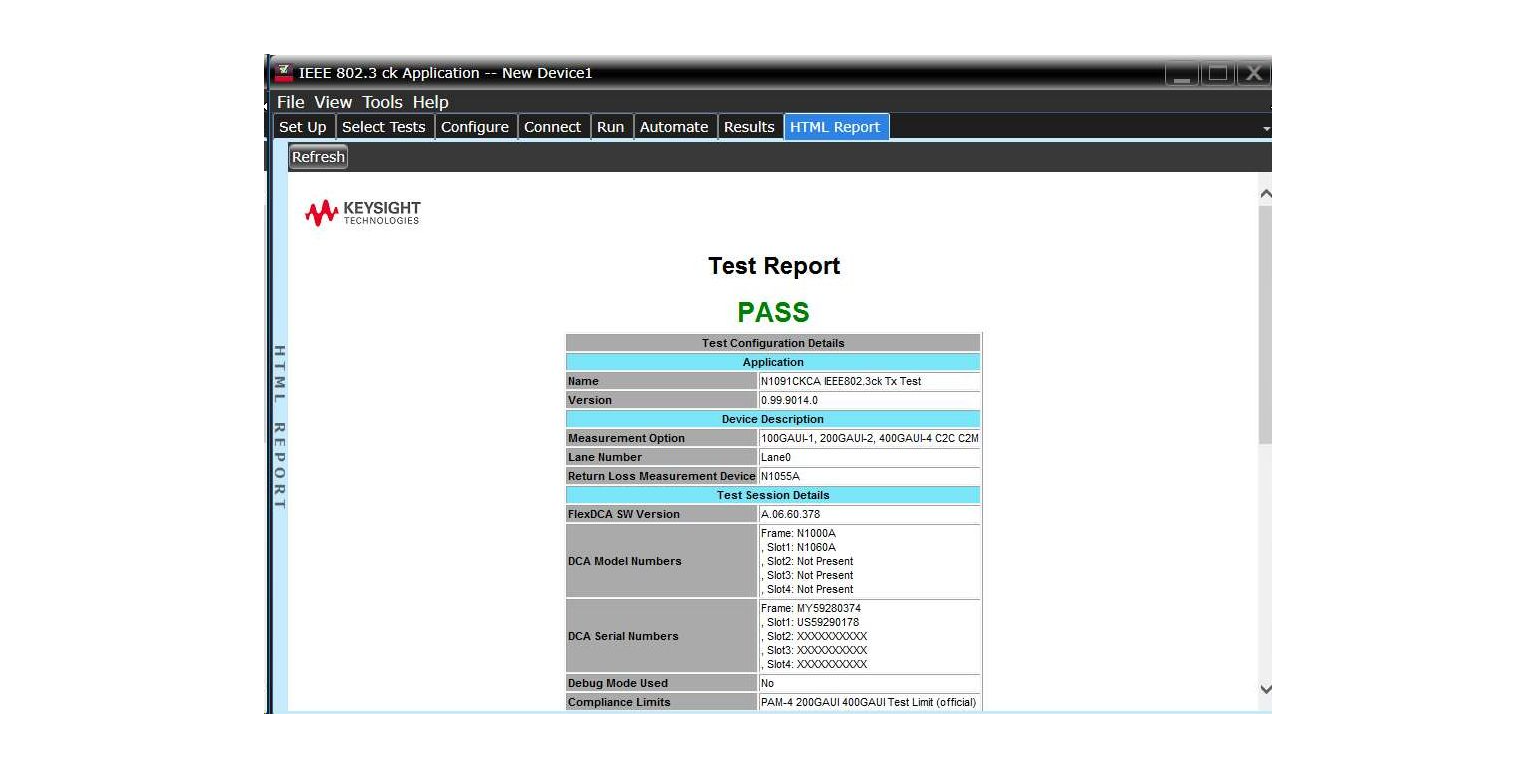 SW00DCAI DCA IEEE802.3 TX Validation License | Keysight