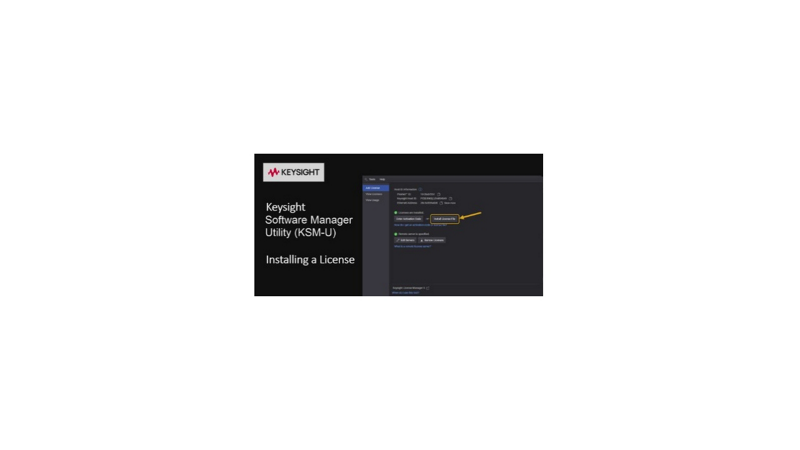 Install a KSM License | Keysight