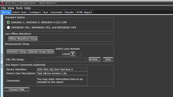 D90203DJC IEEE 802.3dj Electrical Transmitter Compliance Test Software ...